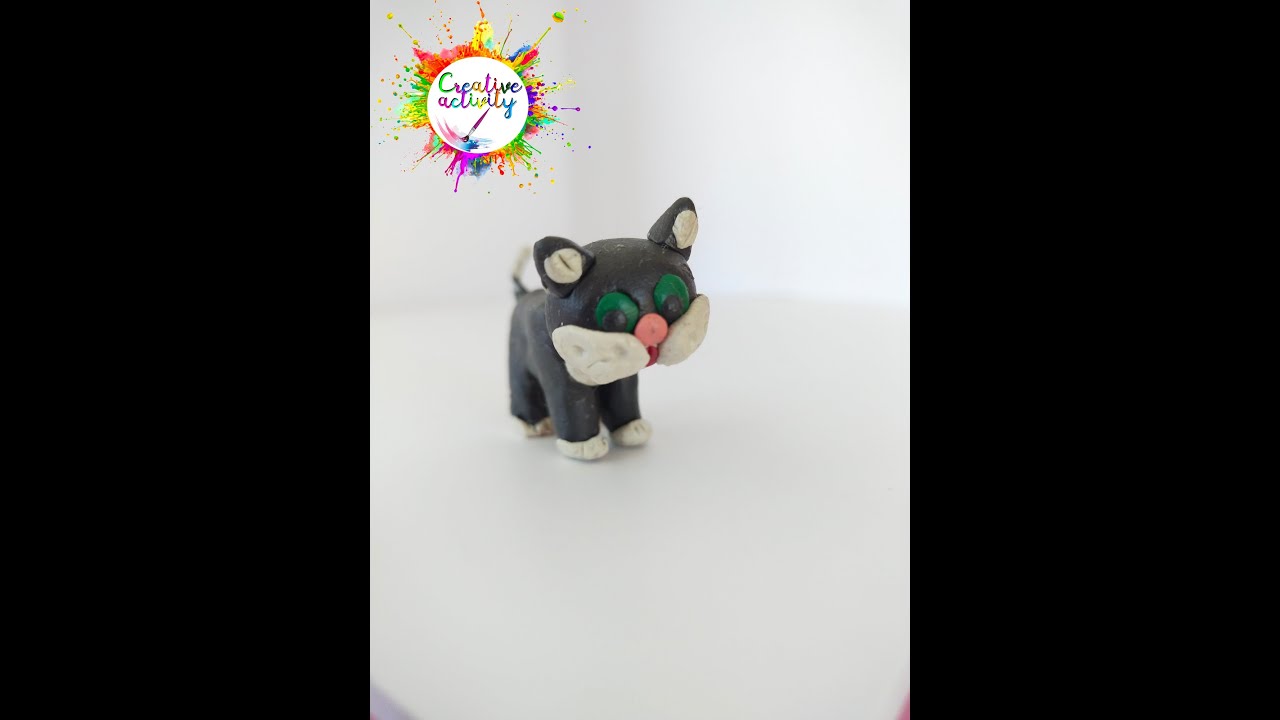 How to mold a cat from plasticine - YouTube