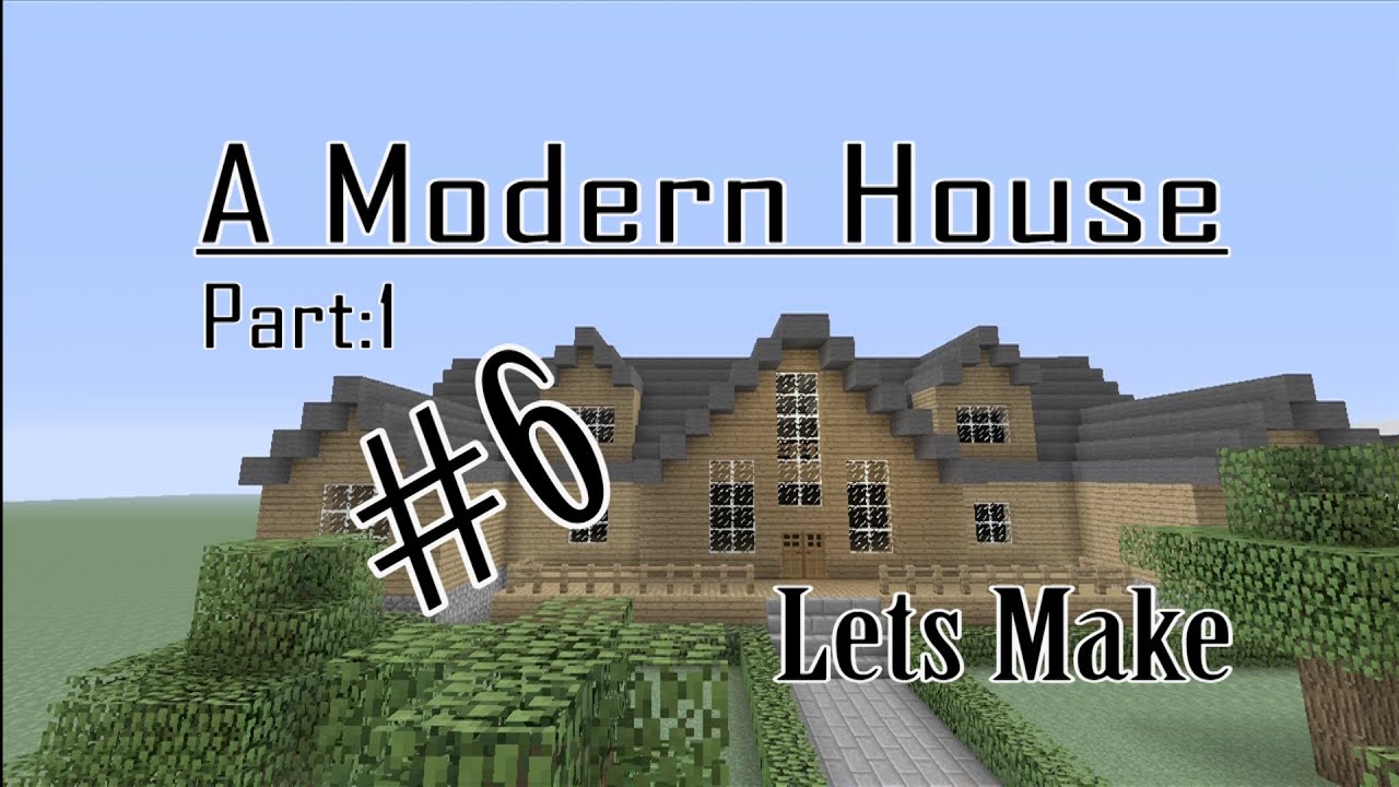 Minecraft Lets Make a Modern Cabin Part ( 1 of 2 ) House #6 - YouTube