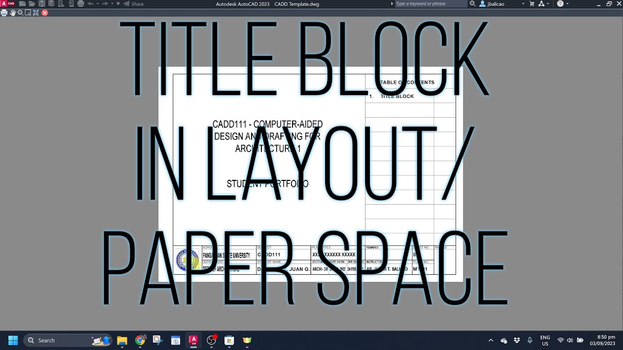 Title Block In Layout Paper Space YouTube title-block-in-layout-paper-space-youtube