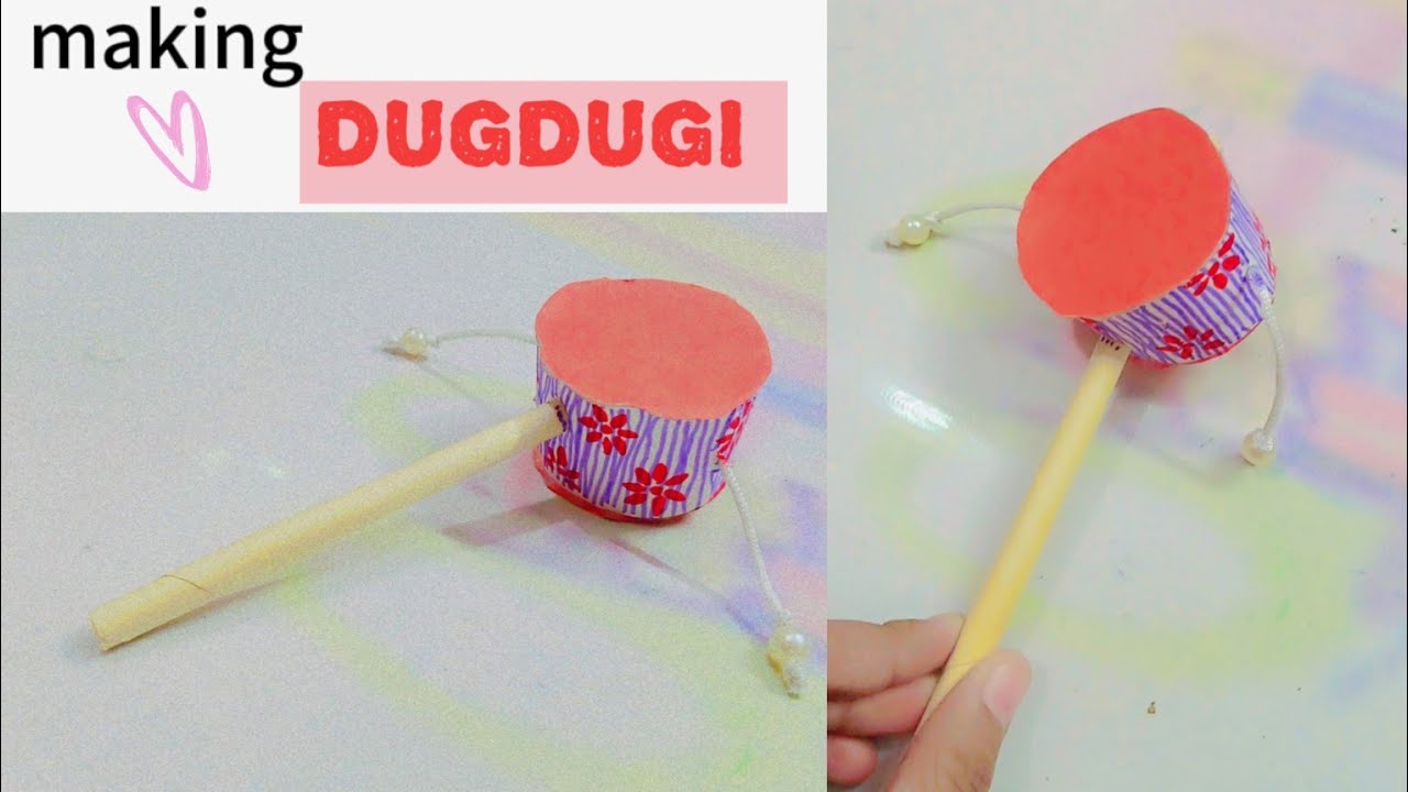 Paper DUGDUGI making at home 😍 | easy dugdugi craft 😊 | making handmade ...