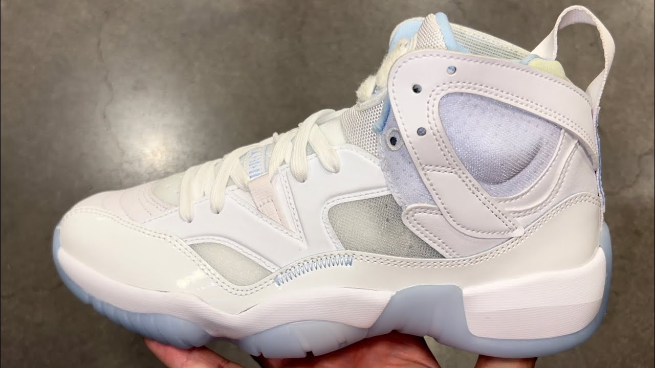 Jordan Jumpman Two Trey White Ice Blue Womens Shoes - YouTube