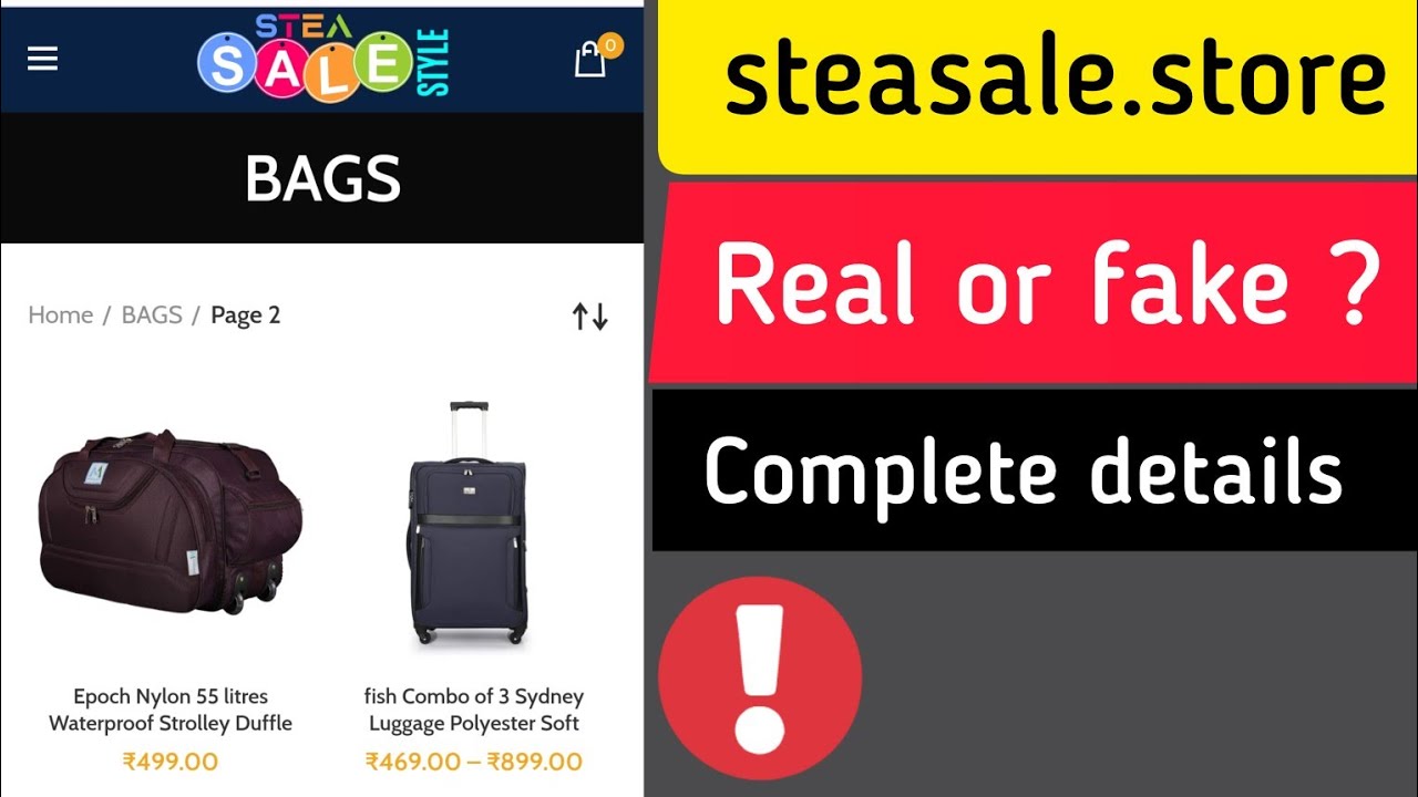 steasale.store website review || steasale.store website real or fake ...