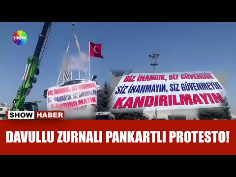 Aracını vinçle havaya kaldırdı!