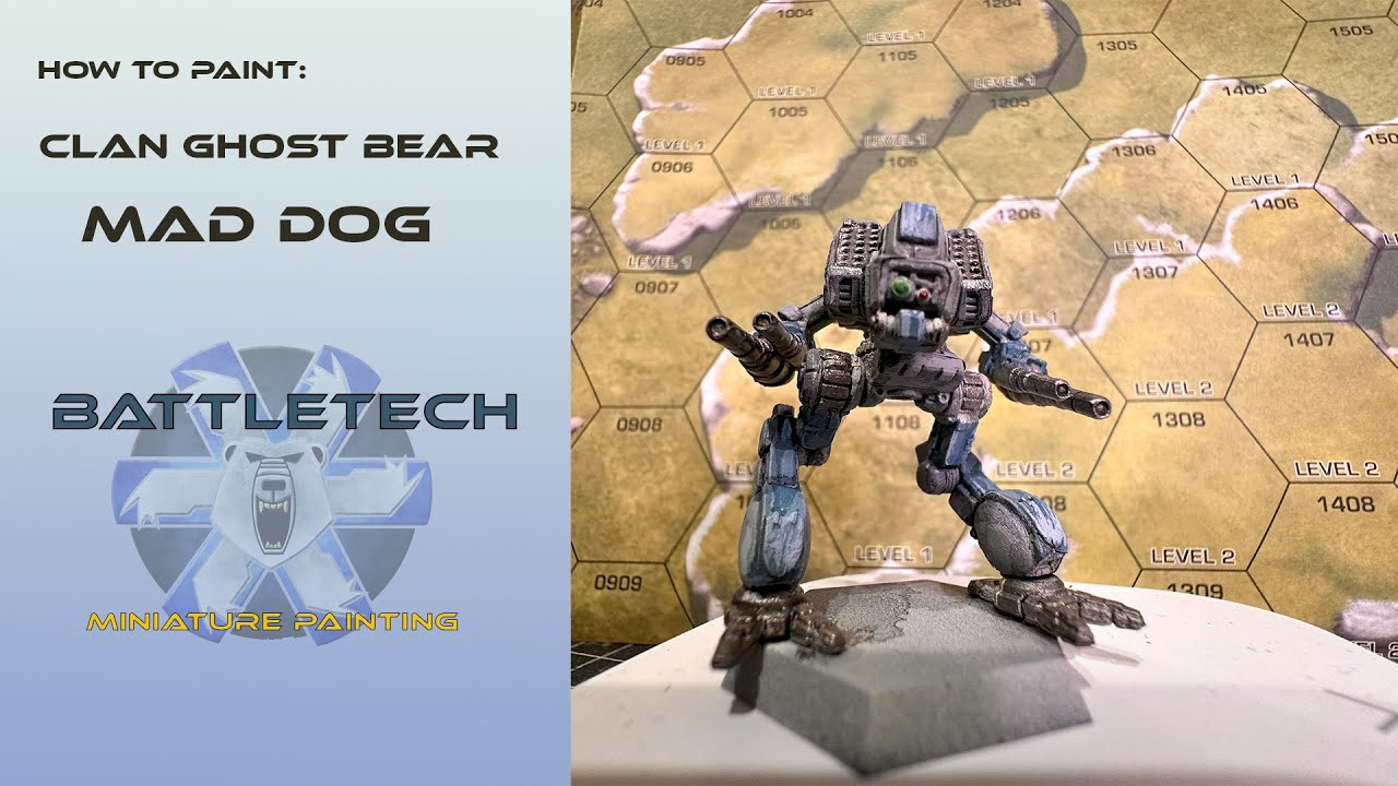 How to paint: clan Ghost Bear Mad Dog // Battletech miniature painting ...