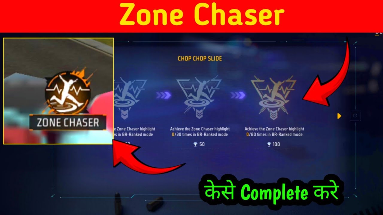 Zone Chaser Achievement Mission Free Fire | Chop Chop Slide Achievement ...