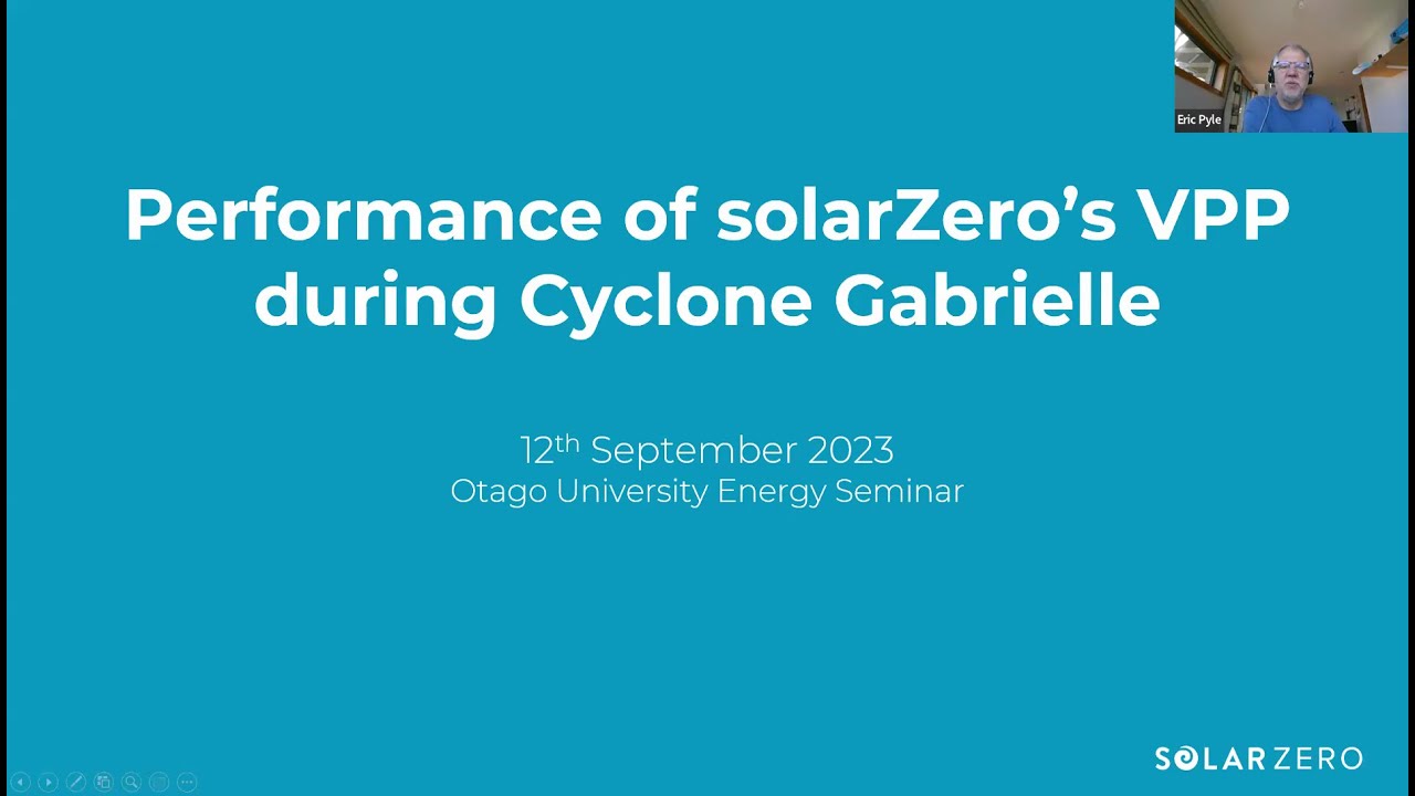 Performance of solarZero's VPP during Cyclone Gabrielle (Eric Pyle from ...