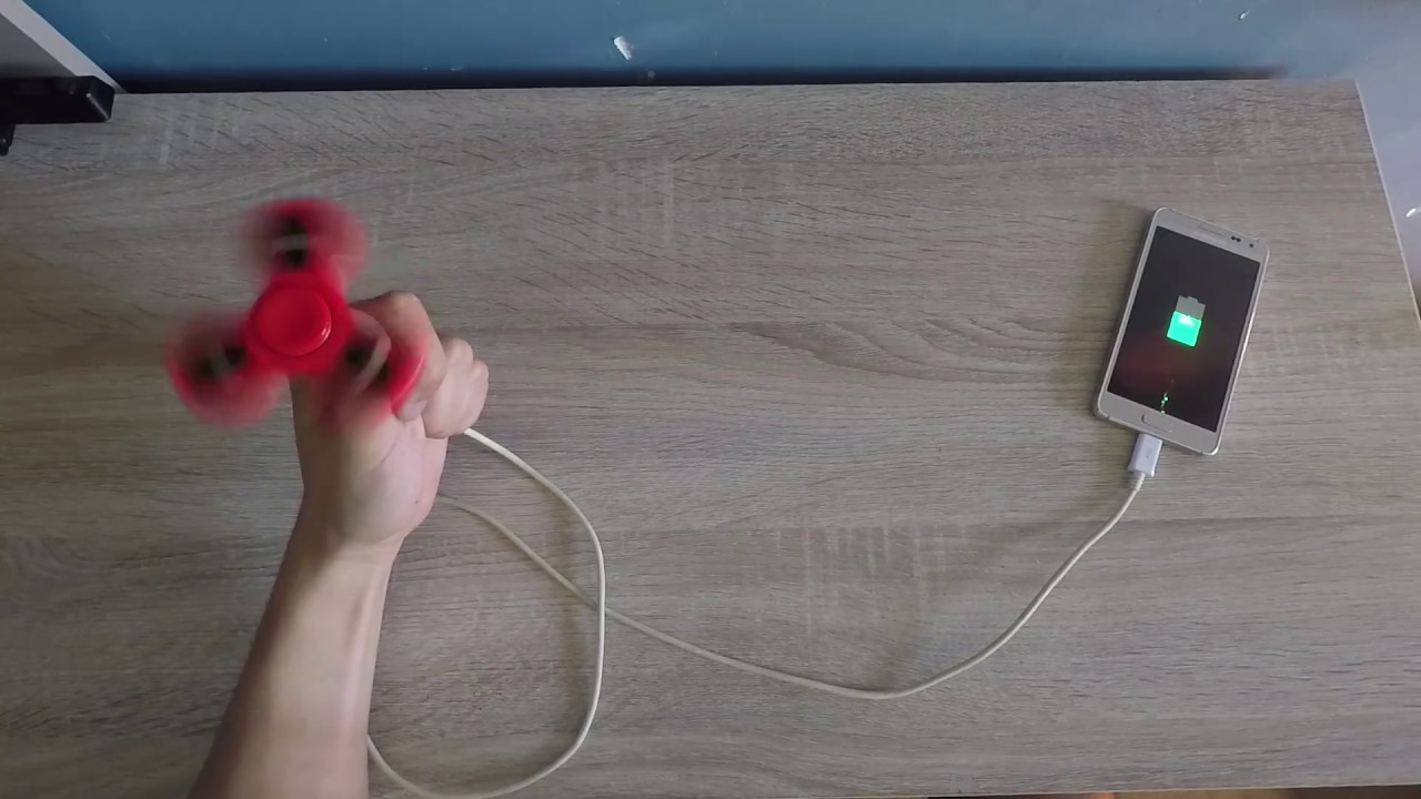 Charger son portable avec un hand spinner / How to charge a phone with ...