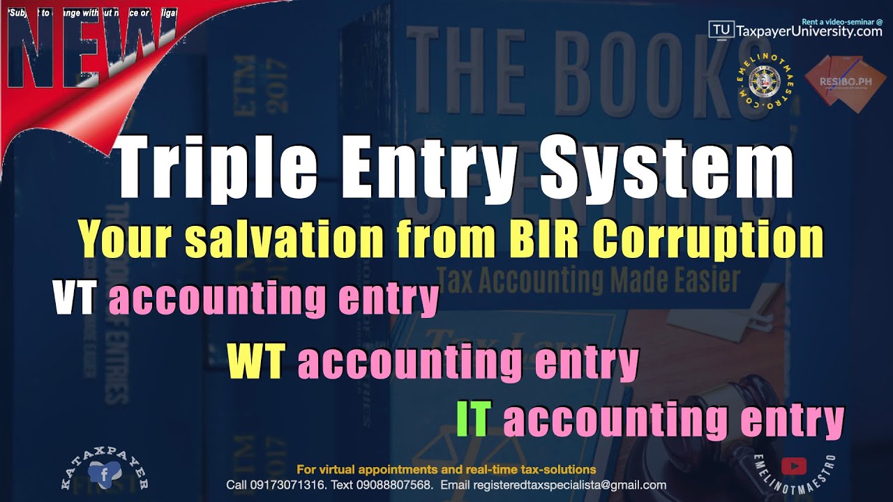 Triple Entry System for Tax Accounting Emelino T Maestro - YouTube