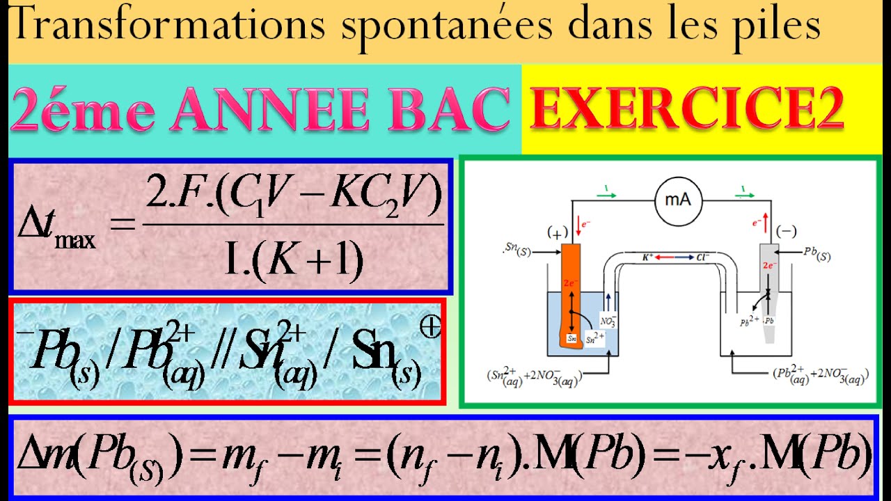 EXERCICE2 SUR LES PILES POUR 2 BAC BIOF - YouTube