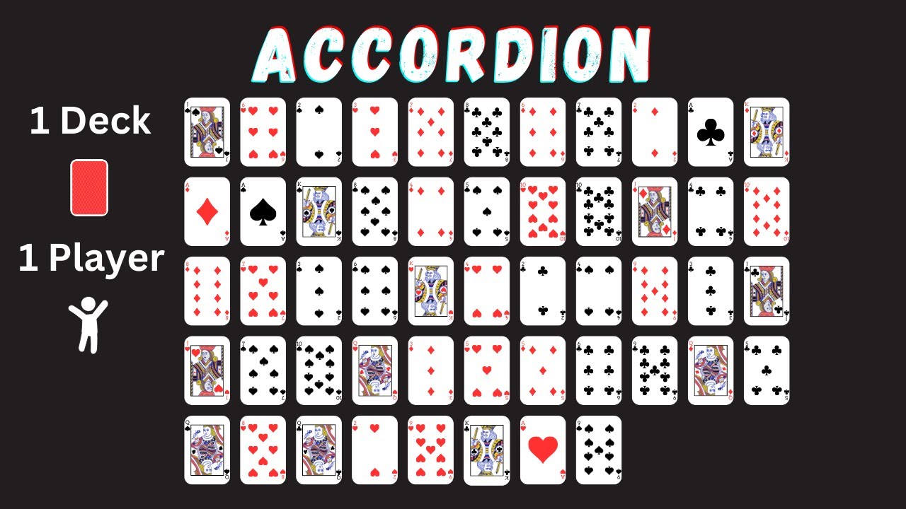 How To Play Accordion Solitaire - YouTube