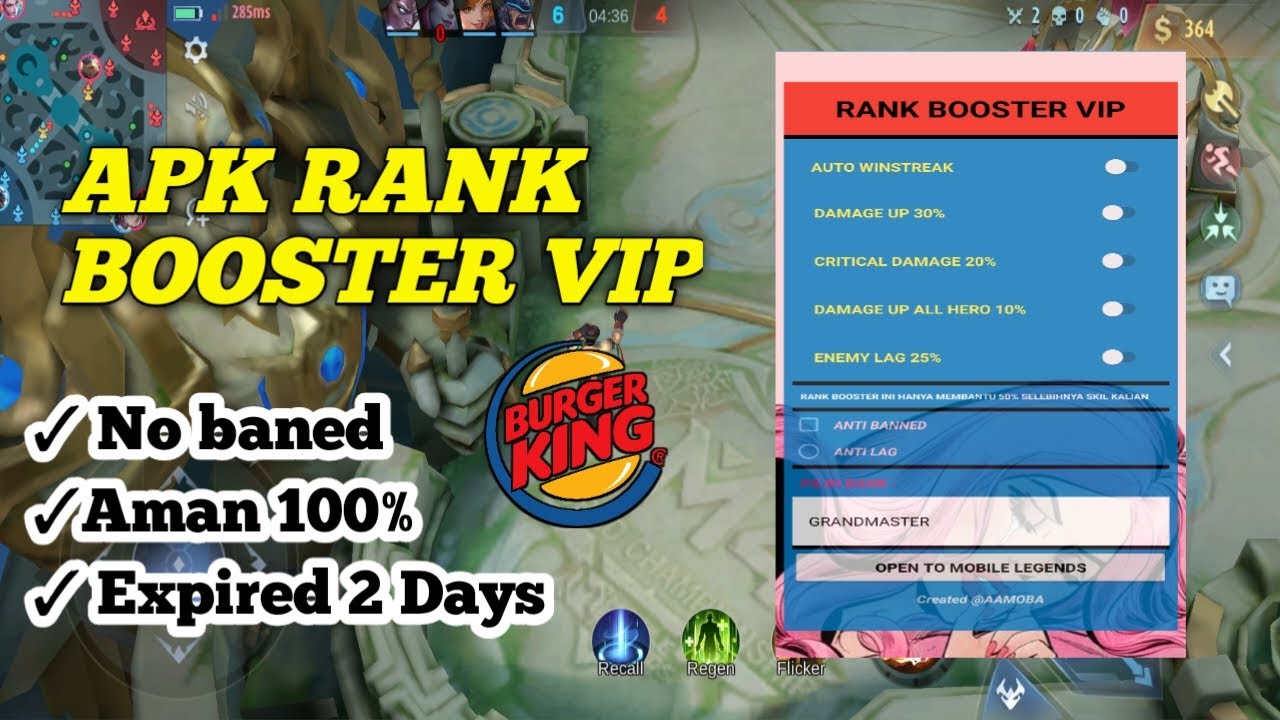 Rank Booster VIP by aamoba V1 Terbaru 2022 - YouTube