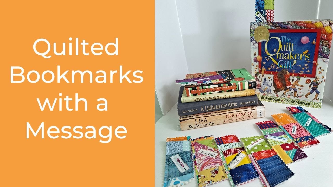 Make A Quilted Bookmark with a Message - YouTube