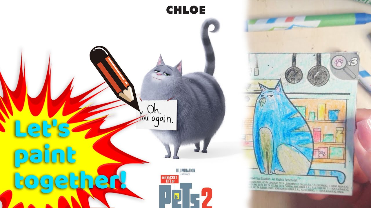Colouring 🎨 Let's paint Chloe 🐱🐾, from the cartoon "The Secret 🤫 Life ...