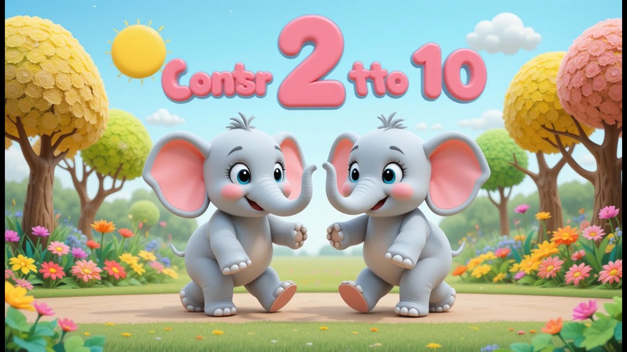 Elephant Counting Song | Learn Numbers with Cute Elephants for Kids ...