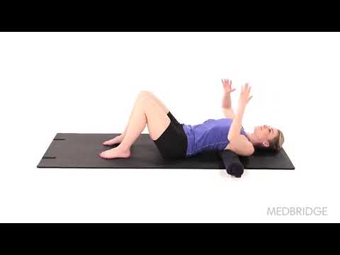 Supine Thoracic Mobilization Towel Roll - YouTube