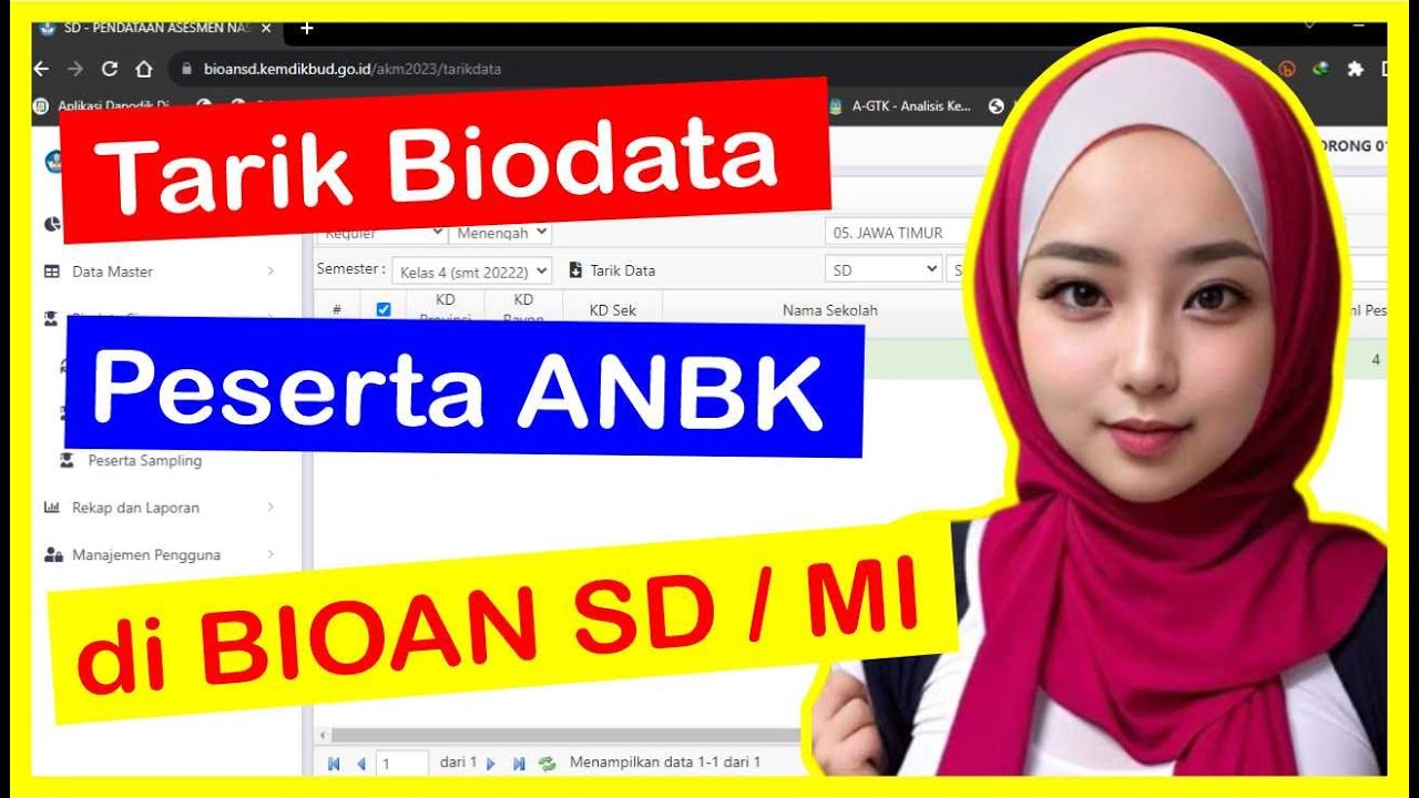 Tarik Biodata Peserta ANBK di BIOAN SD - YouTube