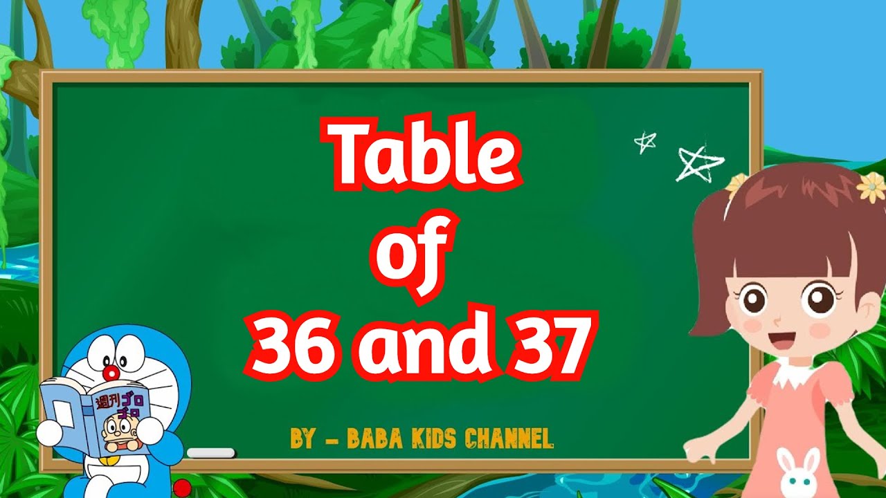 Table of 36 and 37 | Table of 36 | Table of 37 | 36 and 37 table | 36 ...
