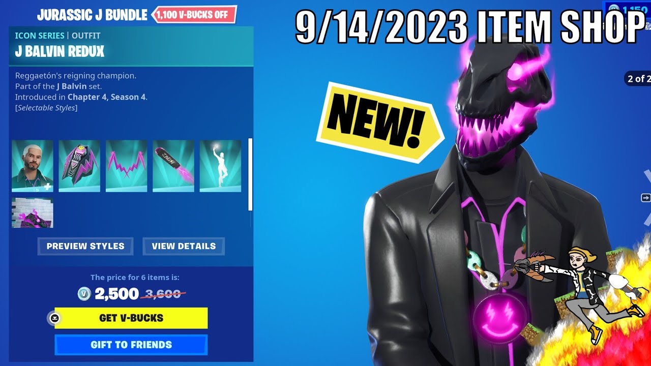 *NEW* J Balvin Redux Bundle! | Fortnite Item Shop (14/9/2023) - YouTube
