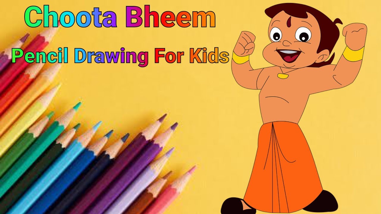 Color Pencil Drawing Chhota Bheem For Kids | Colors With ChuChu Kids ...