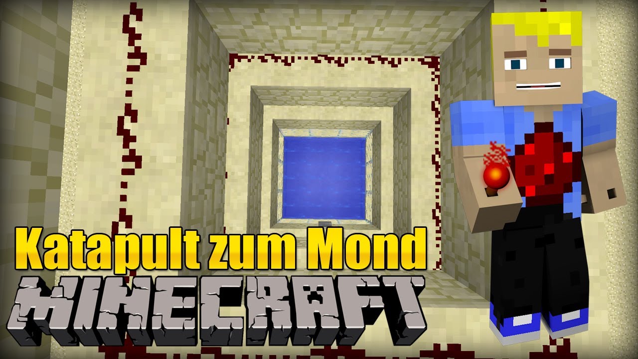Katapult auf den Mond! - Minecraft Redstone Tutorial - YouTube