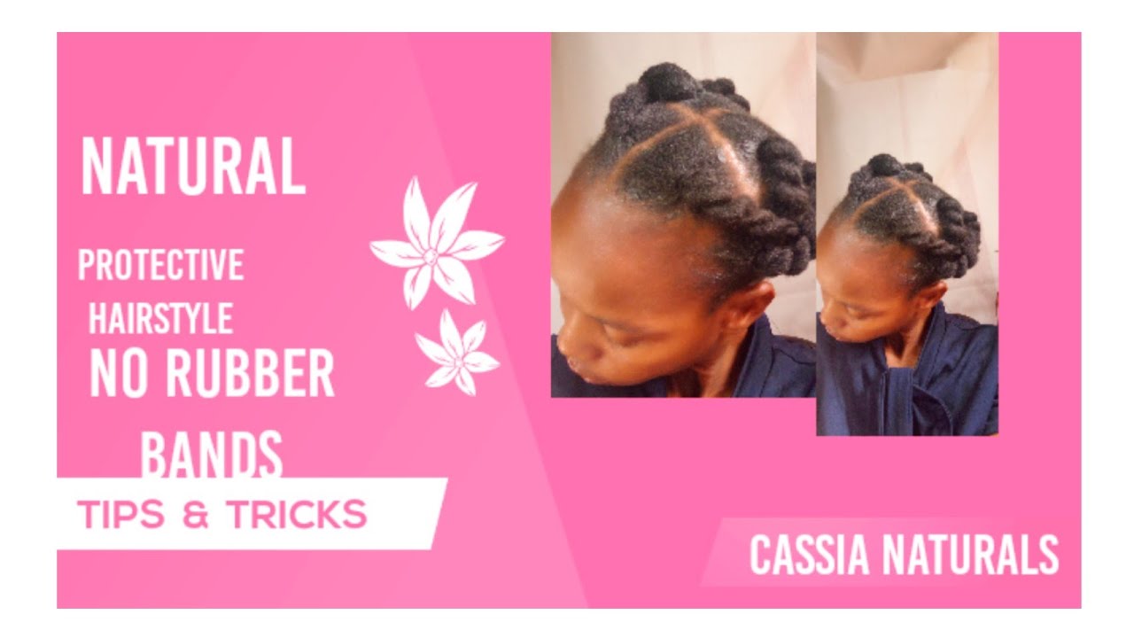 Natural hair style no rubber bands # featuring Isoplus - YouTube