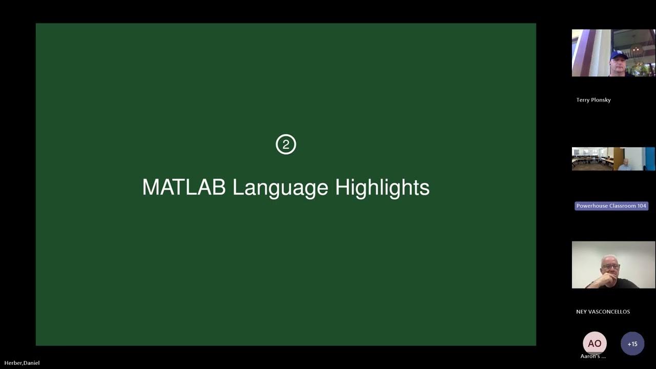 Friday Talk 3/22: Intro to MATLAB Enabling Your Computational Science & Engineering Solutions ...