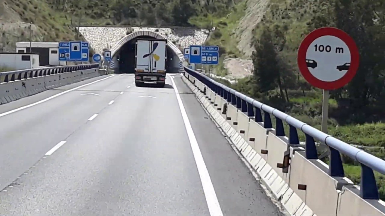A7 Espanha, túnel da Lorca, só carga abençoada para Alemanha - YouTube