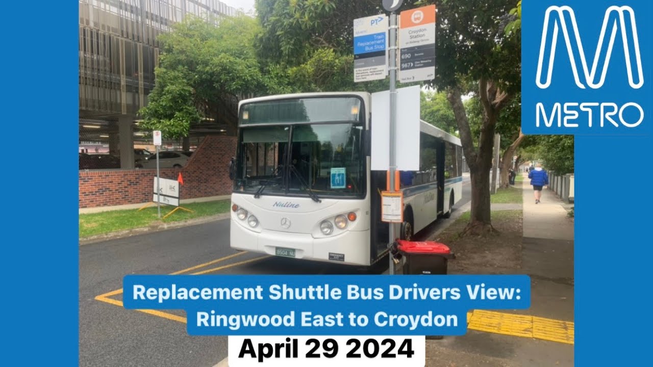 Replacement Shuttle Bus Drivers View: Ringwood East to Croydon - YouTube