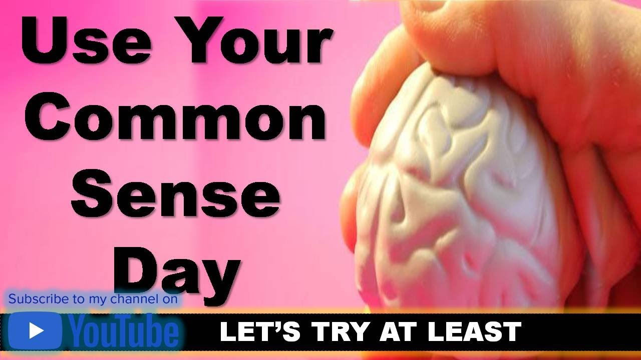 Use Your Common Sense Day | Common Sense, stupid and fantastic - YouTube