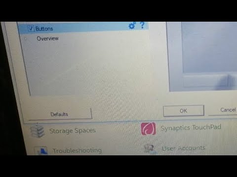 how to enable synaptics touchpad buttons in hp notebook pentium n3710 - YouTube