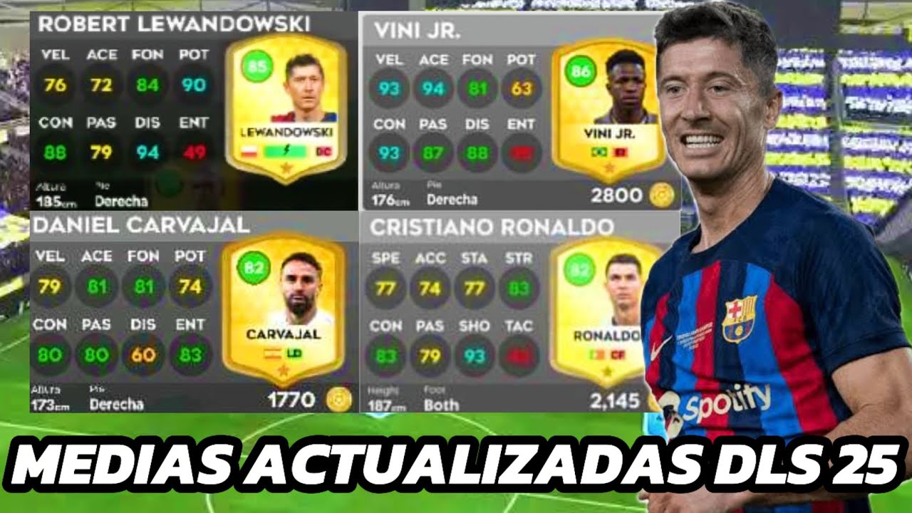 +100 MEDIAS ACTUALIZADAS EN DLS 25 - Jugadores que subieron de MEDIA EN DLS 25 - YouTube