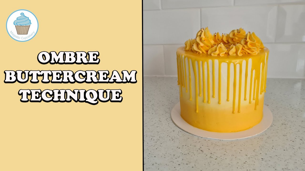 Buttercream technique! - ombre cake tutorial - YouTube