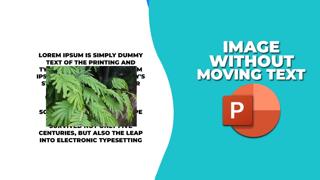how to insert image in PowerPoint without moving text - YouTube
