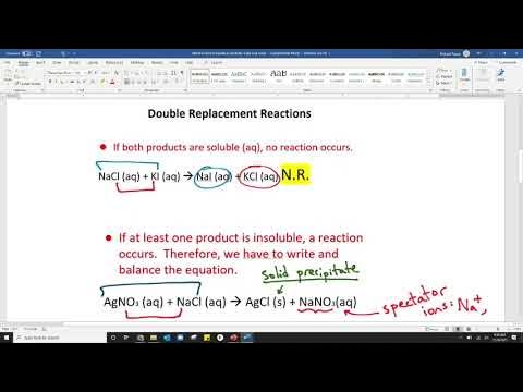 Double Replacement Reactions with Solubility Rules HRS - YouTube