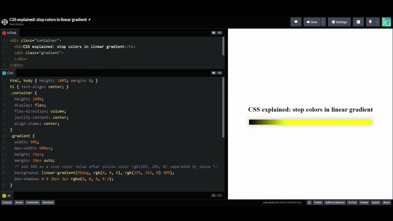 CSS explained: stop colors in linear gradient - YouTube