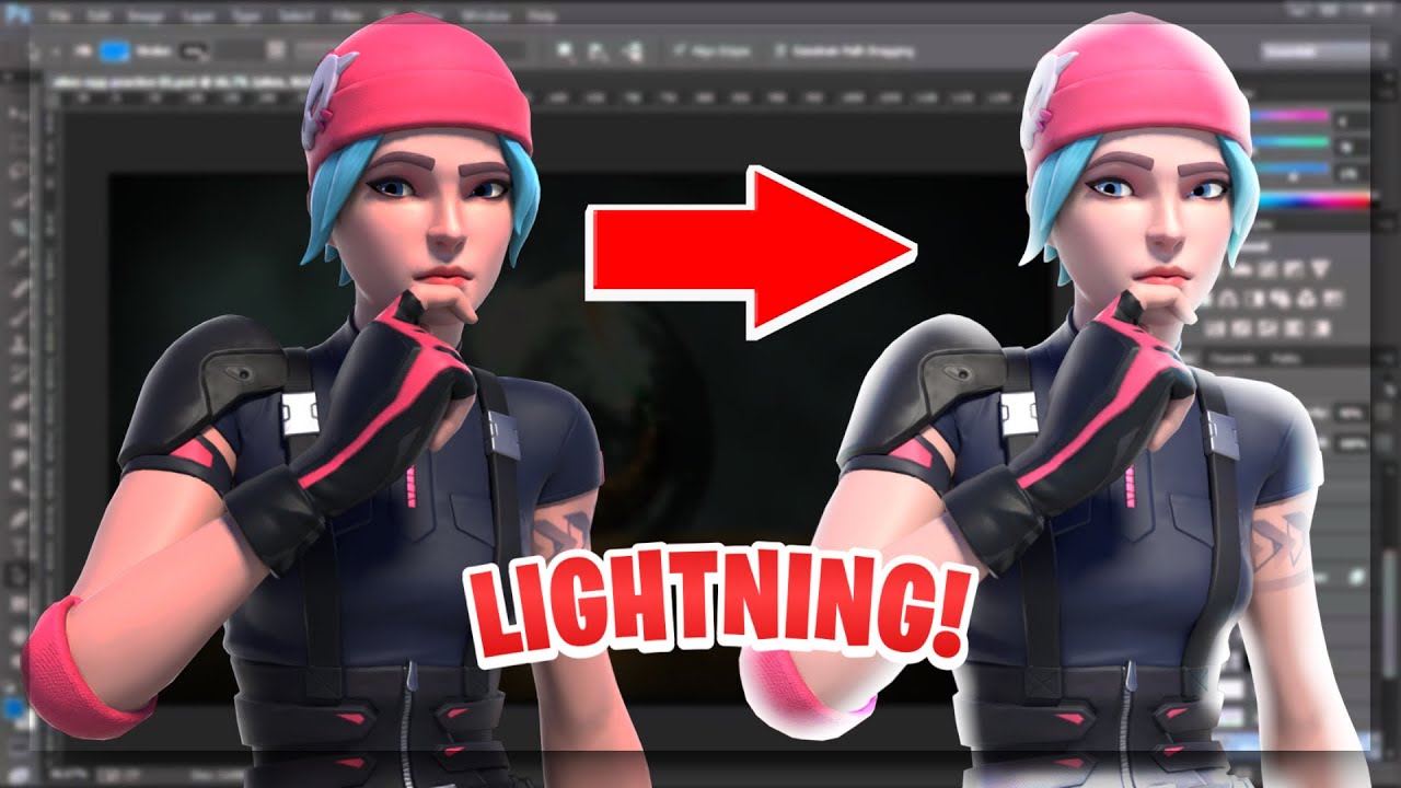 How To Add Inner Lightning To A Fortnite Render | IOS Tutorial Picsart ...