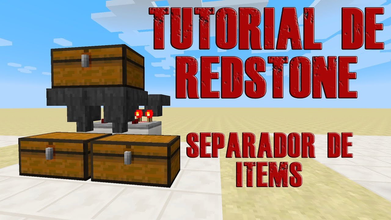 MINECRAFT TUTORIAL DE REDSTONE - Separador de Items - YouTube