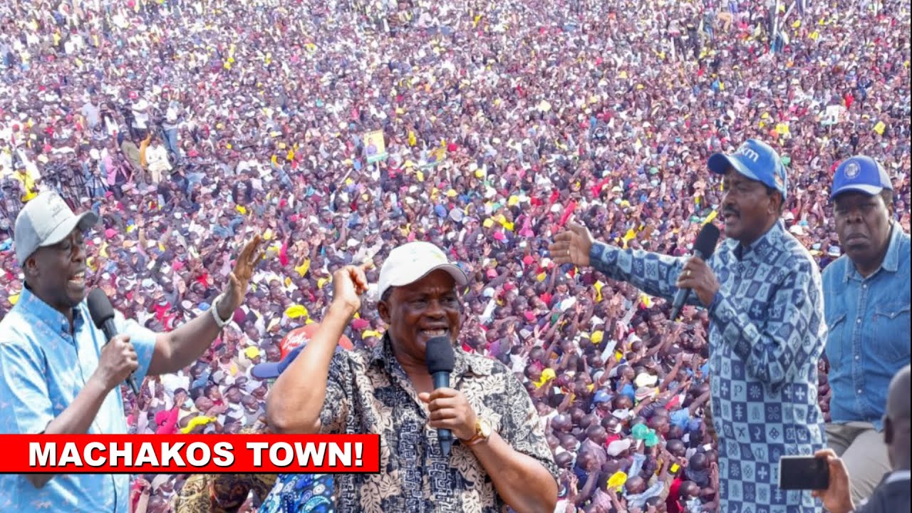 Gachagua and opposition leaders Mega Rally in Machakos Town after Ruto ...