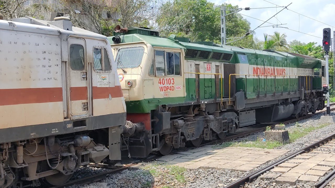 Green Livery GOC WDP4D Pickeyback RPM WAP7 Link 22676 Cholan Super ...
