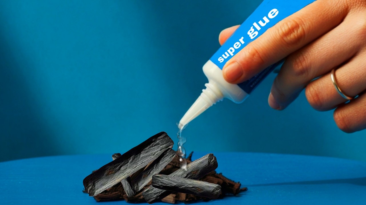 Mix charcoal with super glue, and the result is amazing - YouTube