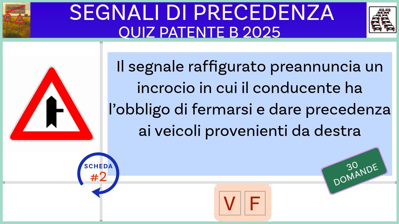 segnali di precedenza - Quiz patente 2025 #02 - YouTube