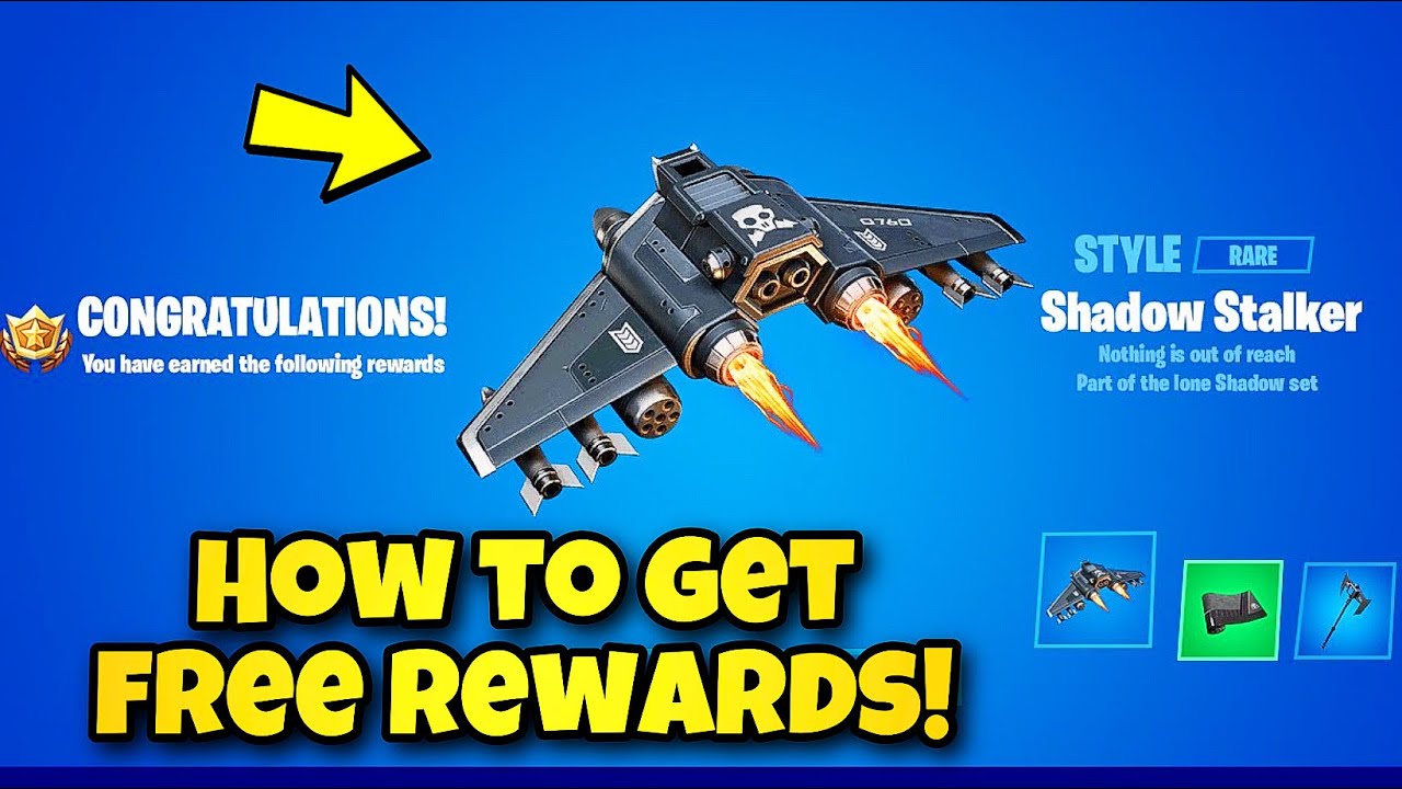 How To Get FREE Shadow Stalker Glider, Steel Shadow Pickaxe & Wrap In ...