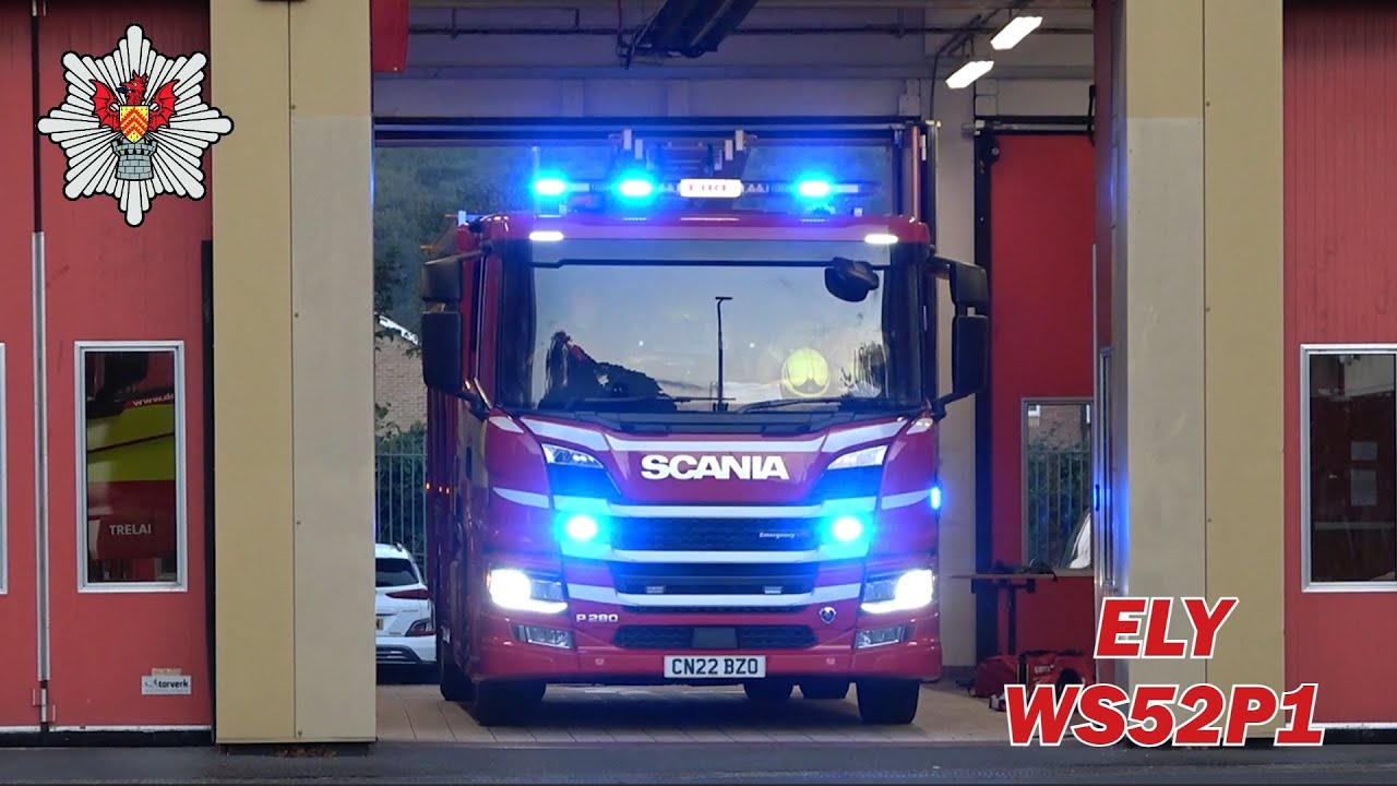 NEW GEN | WS52P1 Ely Turnout - South Wales Fire & Rescue - YouTube