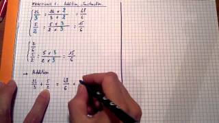 Fractions 1: Mise au même dénominateur addition soustra... | Doovi