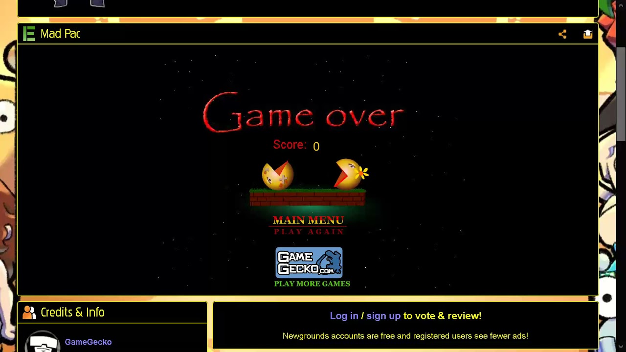 WHAT IS THE SONG MAD PAC MADPAC ONLINE MUSIC GAMEOVER LOOP PACMAN PAC ...