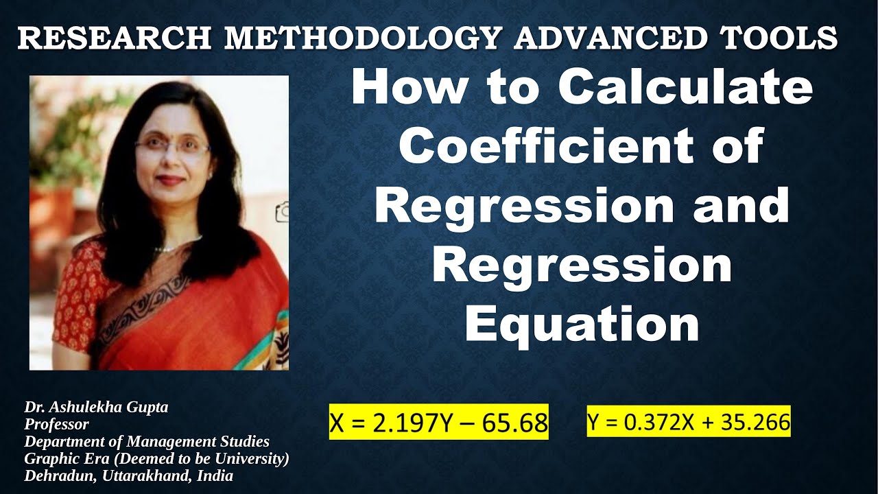 How To Calculate Coefficient Of Regression And Regression Equation How To Calculate Coefficient Of Regression And Regression Equation