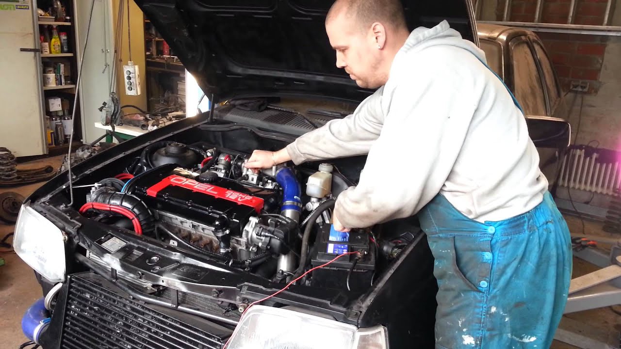 Eerste start Kadett C20let. - YouTube