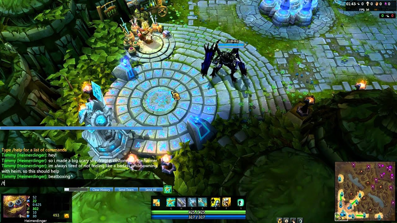 Heimerdinger Custom Black N Blue Drake skin - YouTube