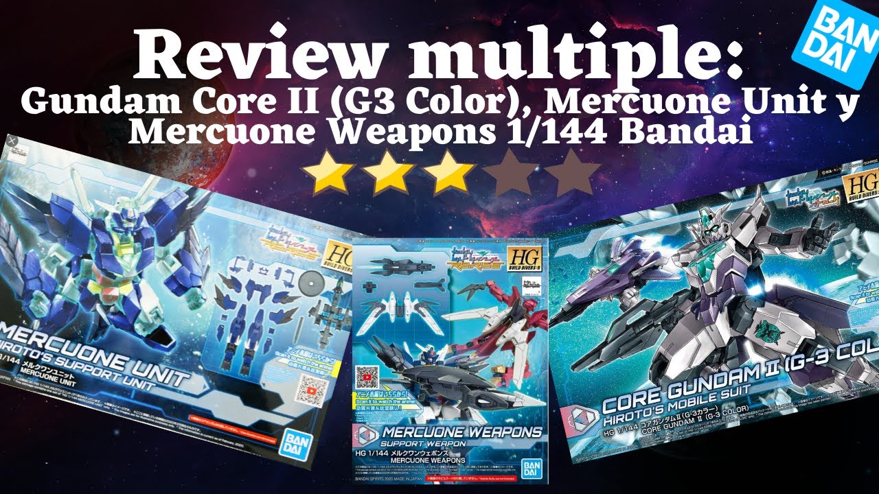 Review multiple: Gundam Core II (G-3 Color), Mercuone Unit y Mercuone ...