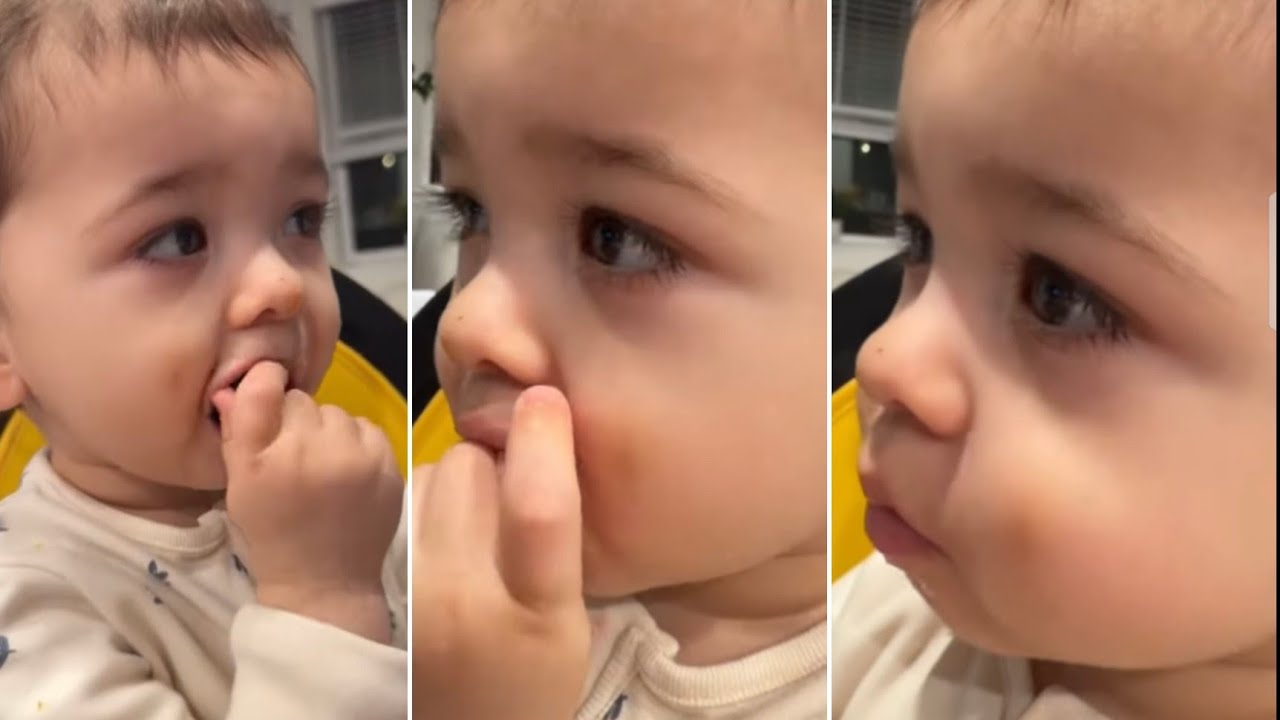 Cyrus Dobre Son looks cute during Eating food in Home - YouTube